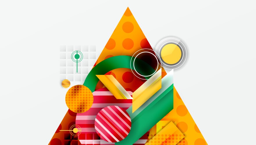 Dynamic complex geometric abstract background Vector Image
