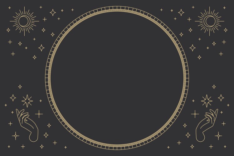 Alchemy celestial background blue sky with moon Vector Image