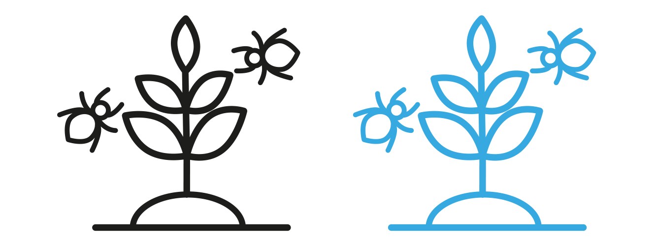 Pest plant icon emphasizing invasive species Vector Image