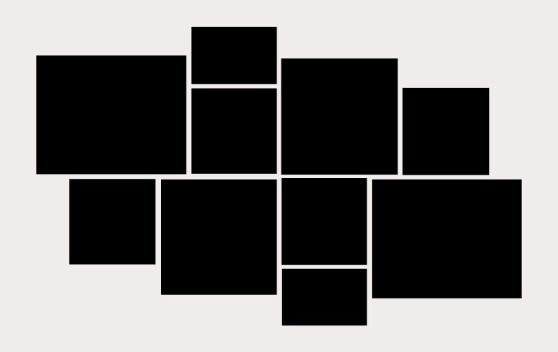 Photo frames blank collage template made Vector Image