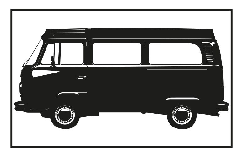 Van icon silhouette cargo minibus Royalty Free Vector Image