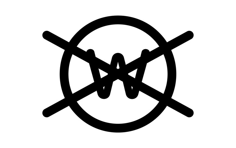Washing indication icon ironing ng Royalty Free Vector Image