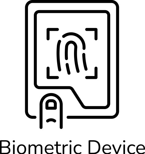 Biometric device Royalty Free Vector Image - VectorStock