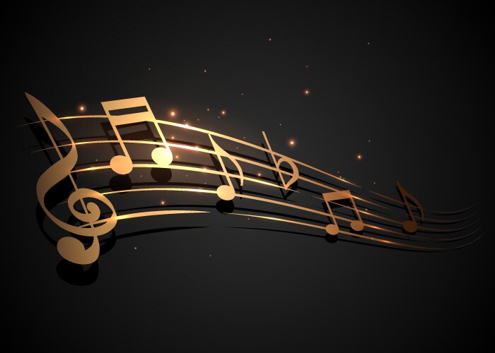 Gold Music Notes Vector Images (over 2,500)