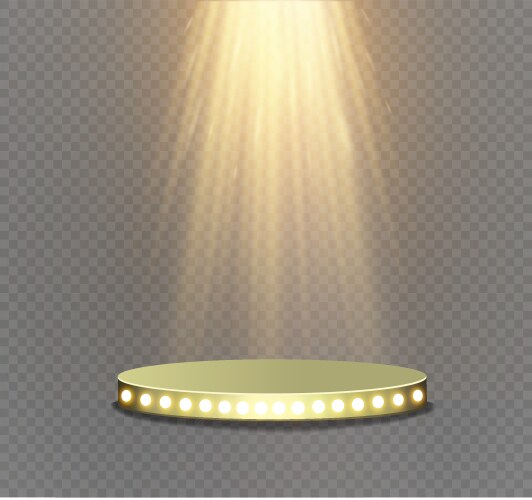 Realistic golden platform Royalty Free Vector Image
