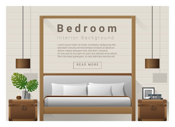 Background of bedroom Royalty Free Vector Image