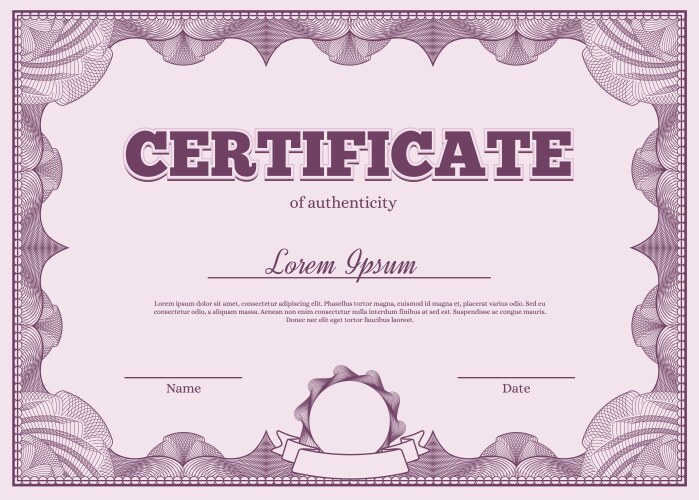 Certificate of Authenticity Vector Images (over 6,300)
