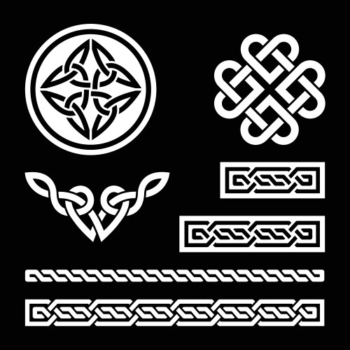 Celtic knots patterns Royalty Free Vector Image