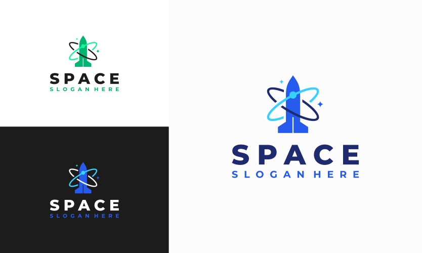 Rocket lab logo designs concept space research Vector Image