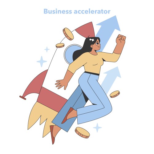 Business accelerator concept Royalty Free Vector Image