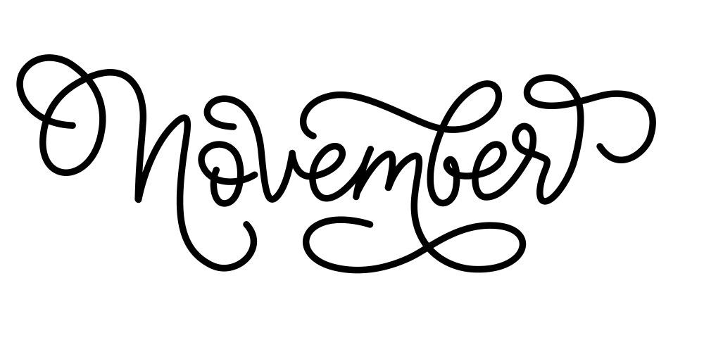 November Calligraphy Vector Images (over 6,900)