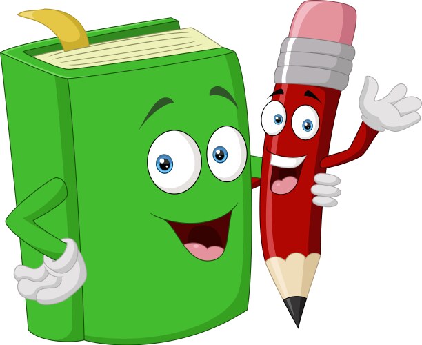 Notebook and pencil Royalty Free Vector Image - VectorStock
