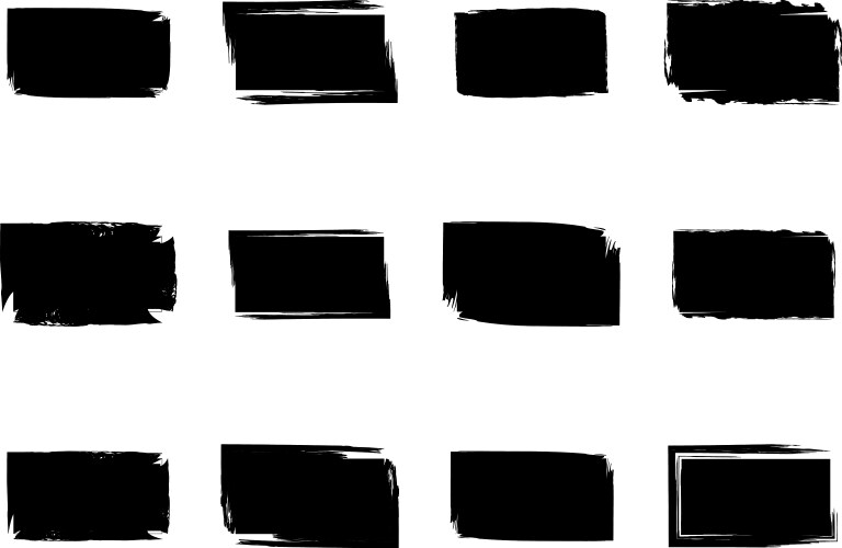 Horizontal rectangle shape filled bold Royalty Free Vector