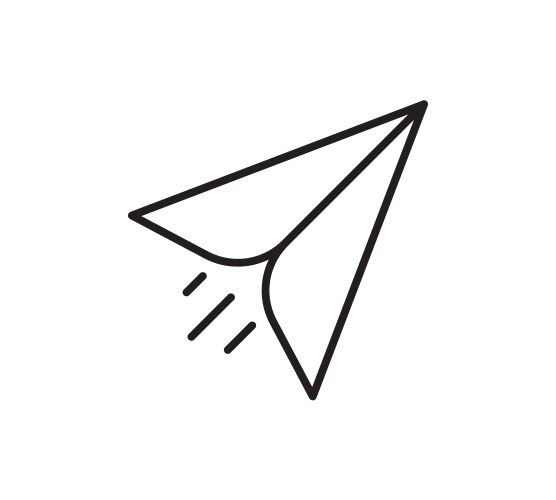 Message icon logo paper plane Royalty Free Vector Image