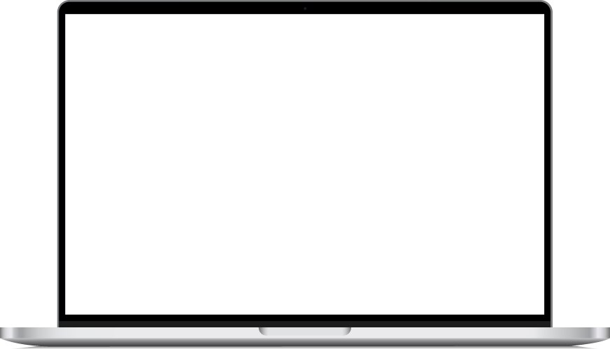 Color image cartoon front view laptop computer Vector Image