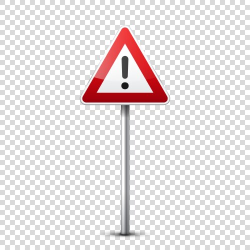 Ramp 35 mph sign isolated on transparent Vector Image