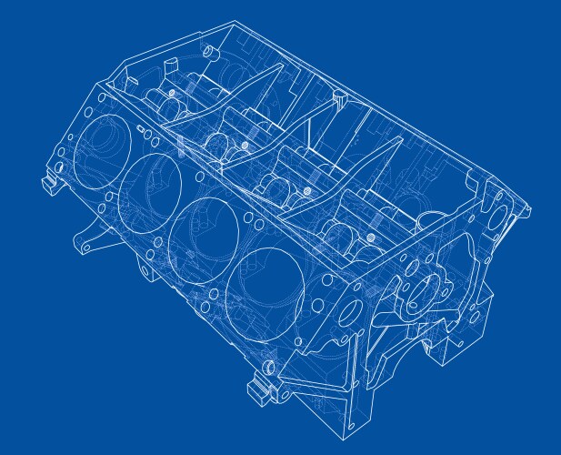 Engine block Royalty Free Vector Image - VectorStock