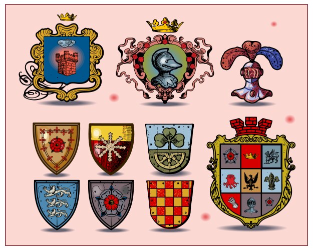 Heraldic elements Royalty Free Vector Image - VectorStock