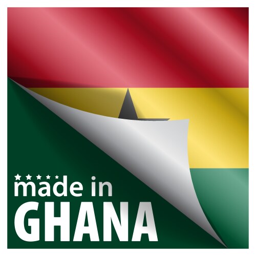 Edge background ghana graphic and label Royalty Free Vector
