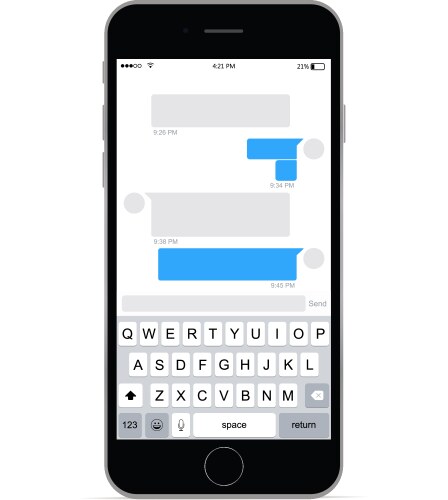 Chat app template Royalty Free Vector Image - VectorStock