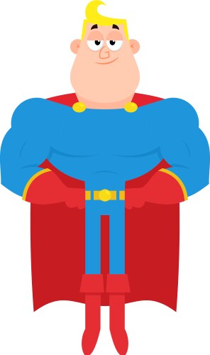 Super hero cartoon character flying Royalty Free Vector