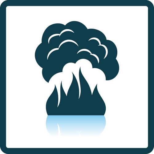 Fire and smoke icon Royalty Free Vector Image - VectorStock