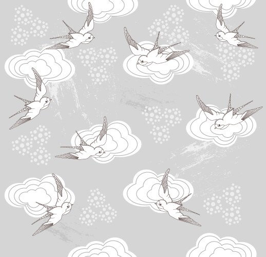 Swallow pattern Royalty Free Vector Image - VectorStock