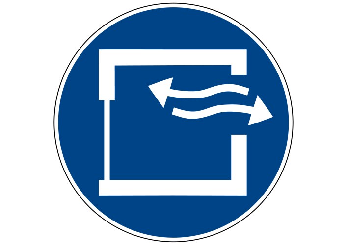 Ventilation sign icon ventilator symbol Royalty Free Vector