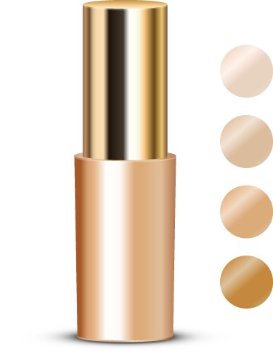 Types of foundations Royalty Free Vector Image