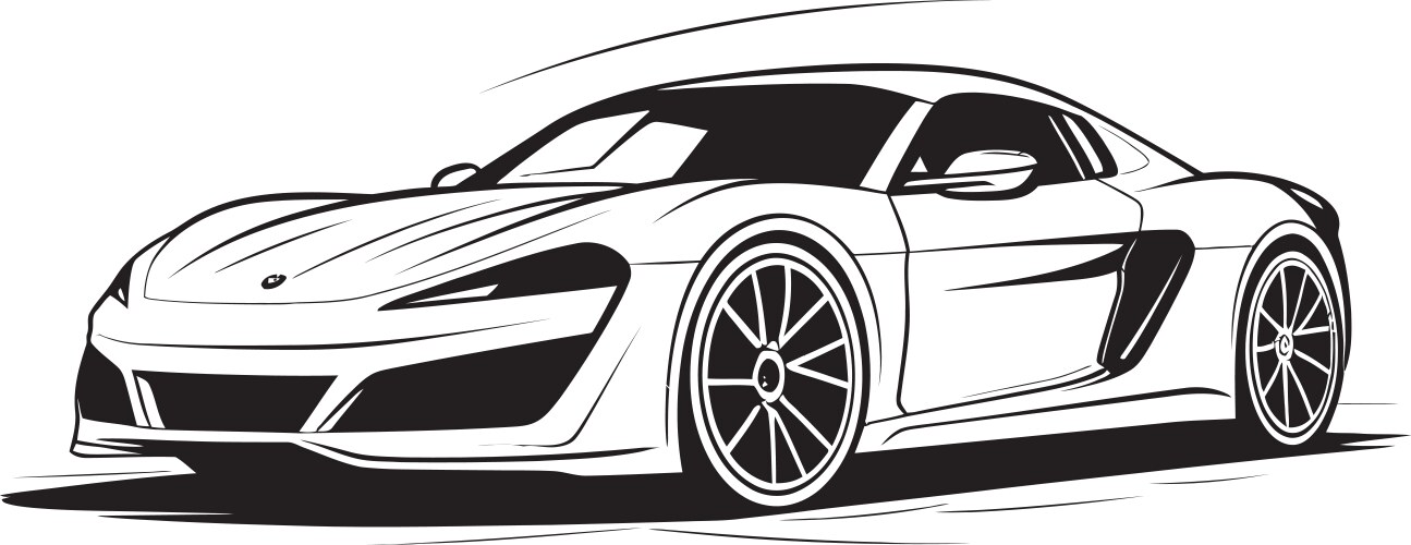 Future thrust concept sports car emblematic Vector Image