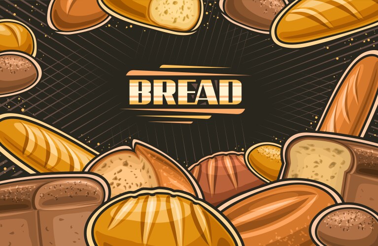 Bread layout Royalty Free Vector Image - VectorStock