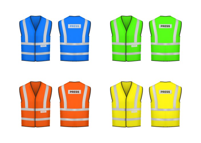 Green safety vest Royalty Free Vector Image - VectorStock