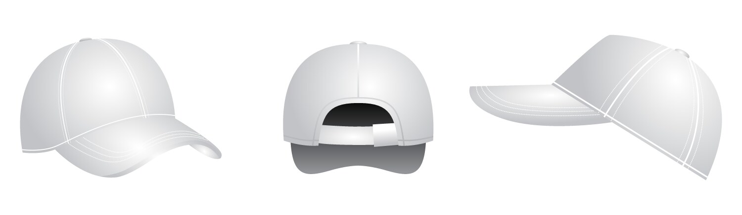 White cap mockup realistic style Royalty Free Vector Image