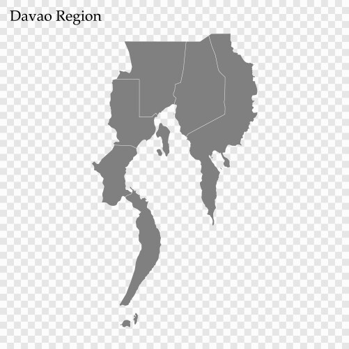 Philippines - Mindanao Region Map Royalty Free Vector Image