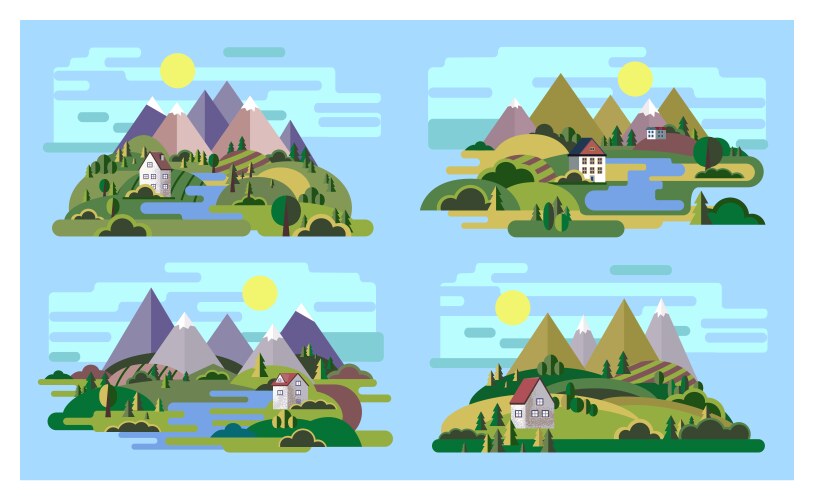 Village Scenery Vector Images (over 10,000)