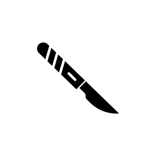 Scalpel line icon isolated on white background Vector Image
