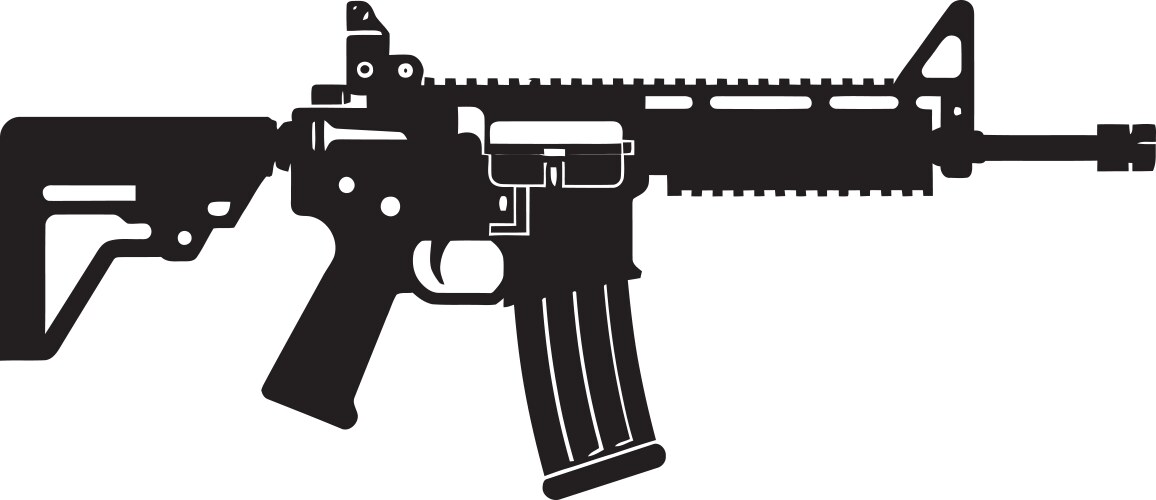 Stealth firearm icon black design modern warfare Vector Image