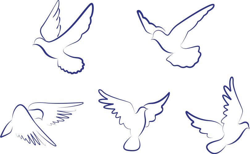 Dove Silhouettes Vector Images (over 22,000)