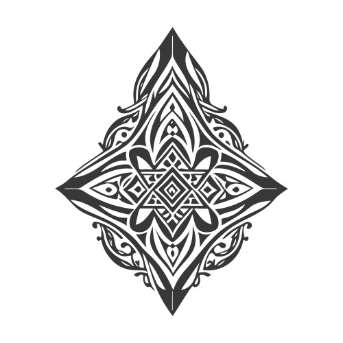 Diamond pattern ornament batik design grey Vector Image
