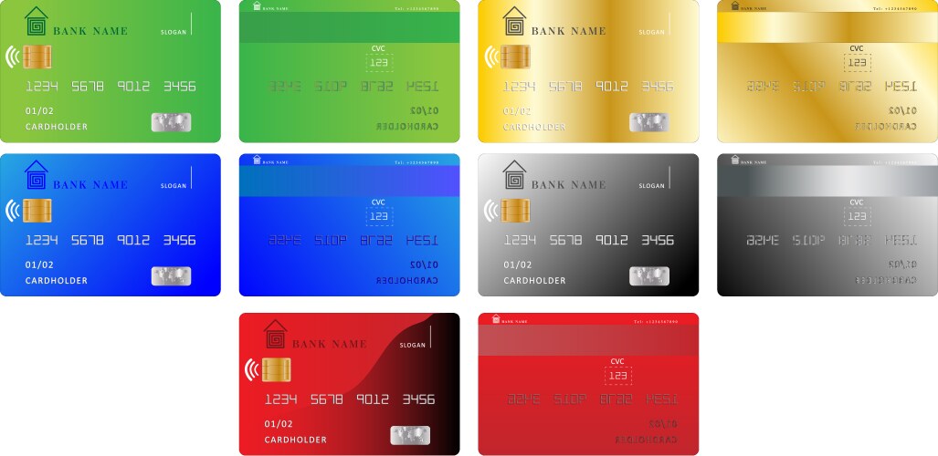 Debit Card Template Vector Images (over 6,600)