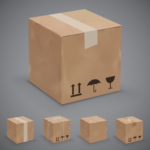 Old box Royalty Free Vector Image - VectorStock