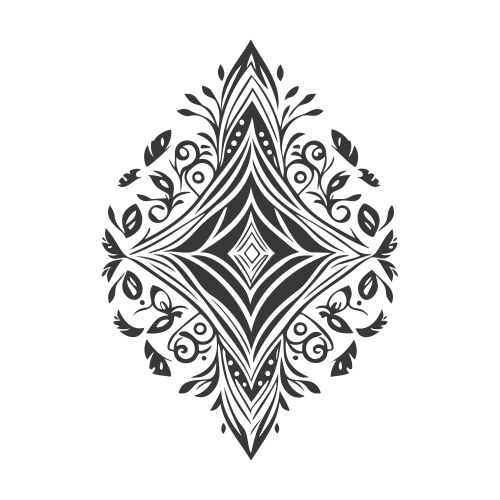 Diamond pattern ornament batik design grey Vector Image