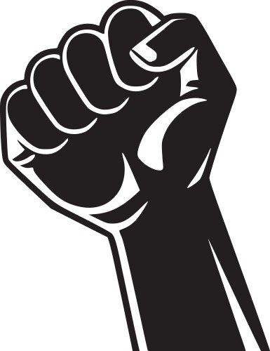 Fist - minimalist and flat logo Royalty Free Vector Image