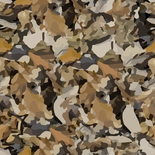 Realistic camouflage seamless forest pattern Vector Image