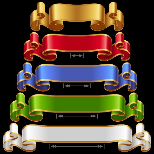 Winding ribbon heraldic symbol for decoration Vector Image
