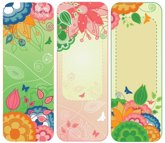 Leafy bookmarks Royalty Free Vector Image - VectorStock