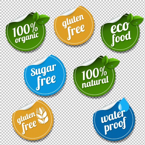 Nature label isolated transparent background Vector Image