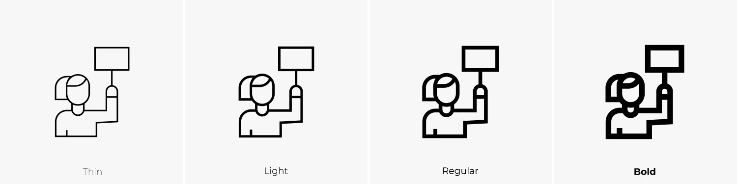 Agoraphobia icon thin light regular and bold Vector Image