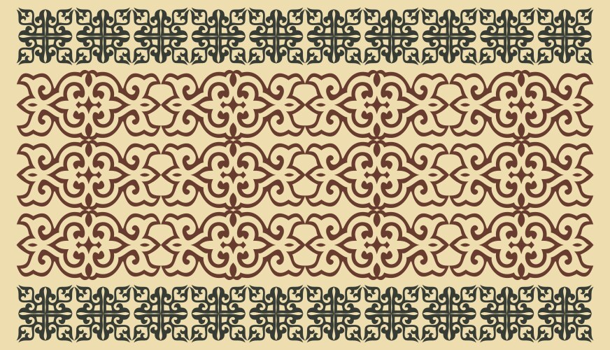 Kazakh nomadic tribes on background Royalty Free Vector