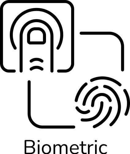 Biometric recognition Royalty Free Vector Image